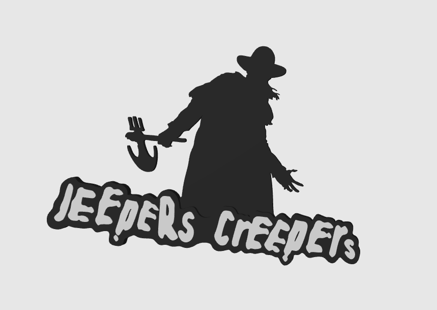 Jeepers Creepers Silhouette Horror Freestanding Display Plaque ...