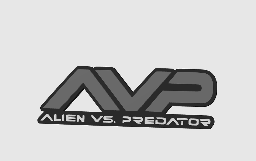Alien VS Predator Freestanding Display Plaque, 3D Printed ...
