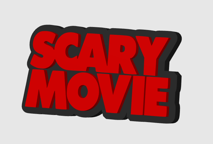 Scary Movie Logo Horror Freestanding Display Plaque, 3D Printed ...