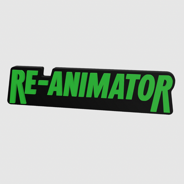 Re-animator Logo Horror Freestanding Display Plaque, 3D Printed ...